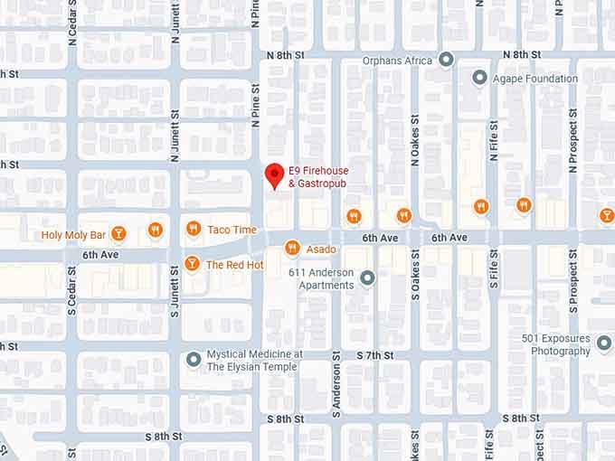 16. e9 firehouse & gastropub map