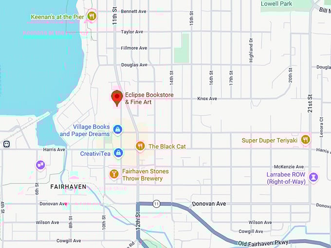 16. eclipse bookstore & fine art map