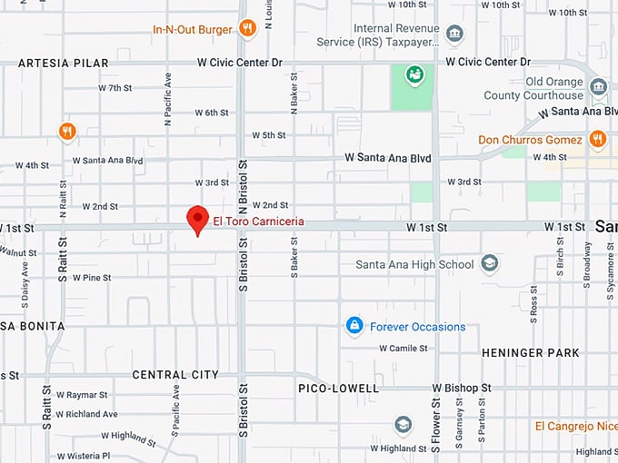 16. el toro carniceria map