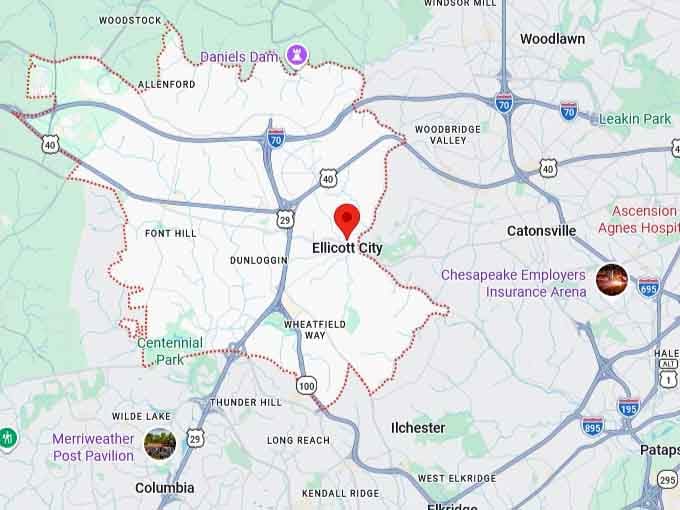 16. ellicott city map