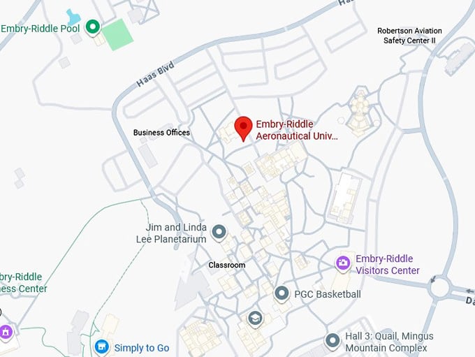 16. embry riddle aeronautical university map