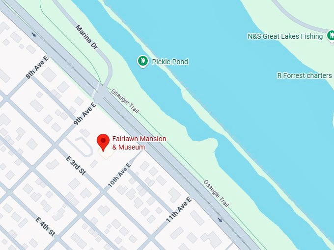 16. fairlawn mansion & museum map