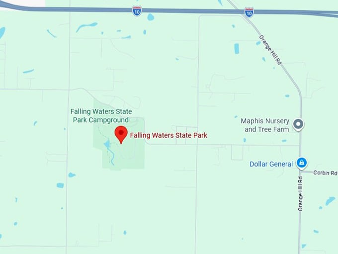 16. falling waters state park map