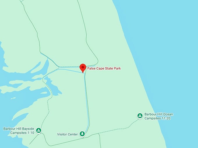 16. false cape state park map