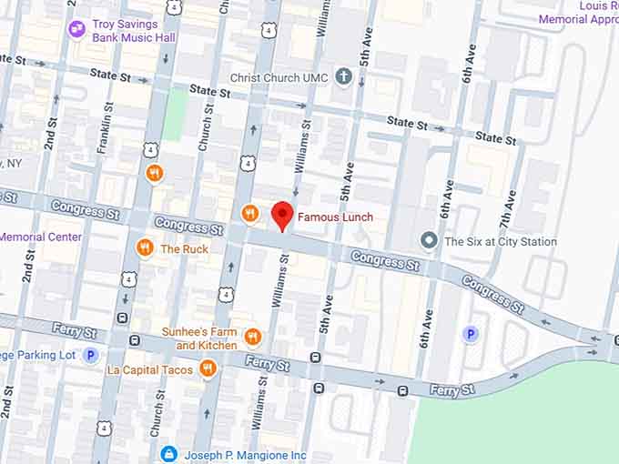 16. famous lunch map