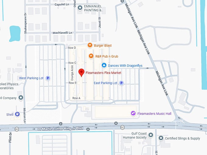 16. fleamasters flea market map