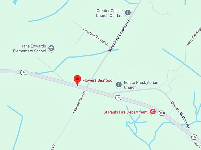 16. flowers seafood co map