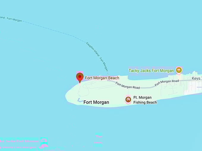 16. fort morgan beach map