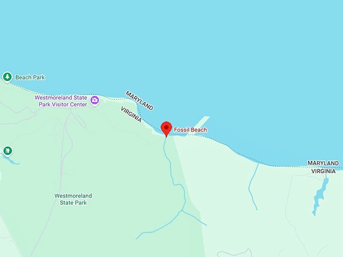 16. fossil beach map