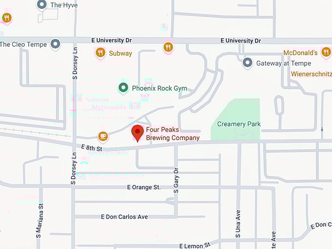 16. four peaks brewery map