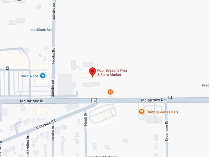 16. four seasons flea & farm market map