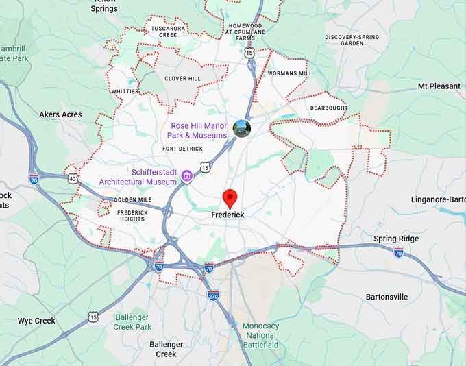 16. frederick, md map