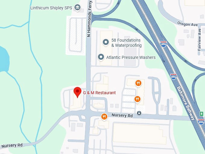 16. g & m restaurant map