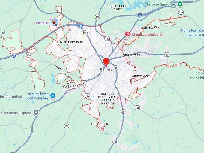 16. gaffney map