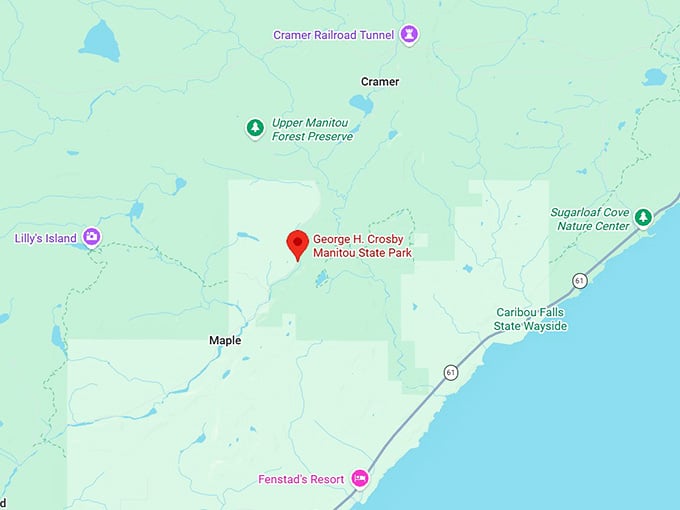 16. george h. crosby manitou state park map