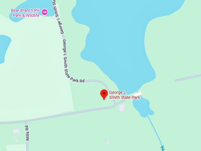 16. george l. smith state park map