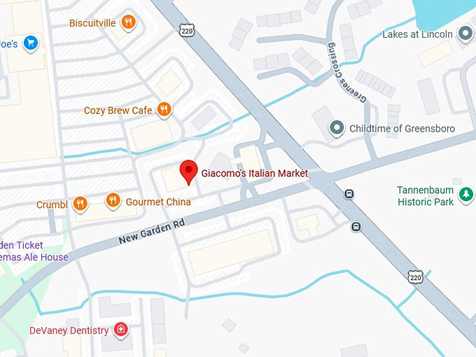 16. giacomo's italian market's map