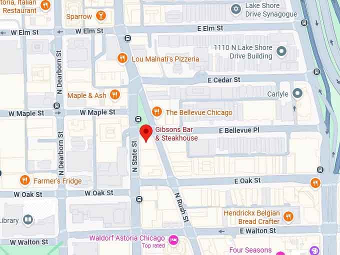 16. gibsons bar & steakhouse map