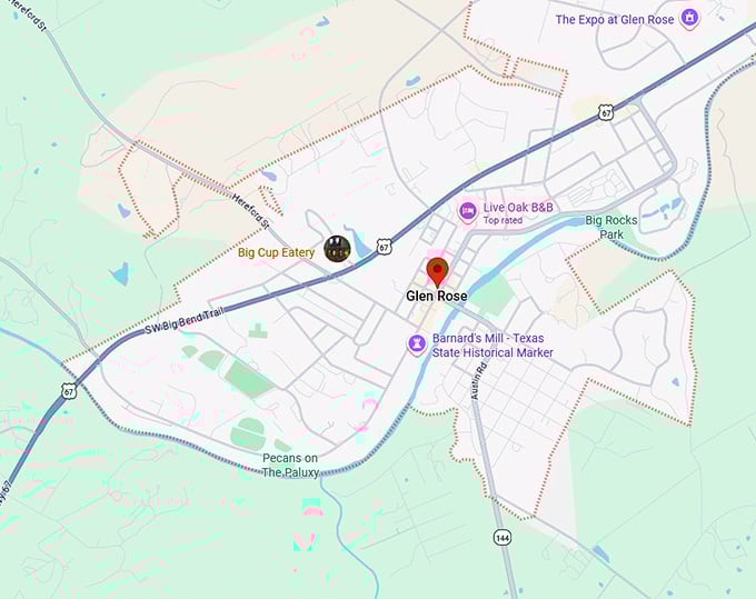 16. glen rose, tx map