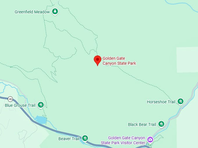 16. golden gate canyon state park map