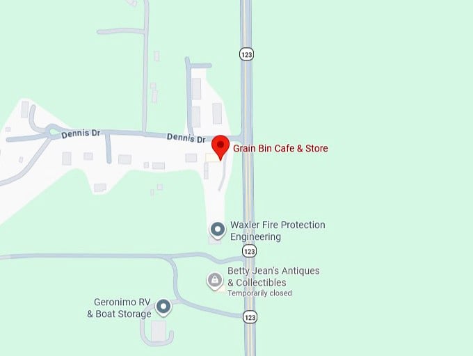16. grain bin cafe & store's map