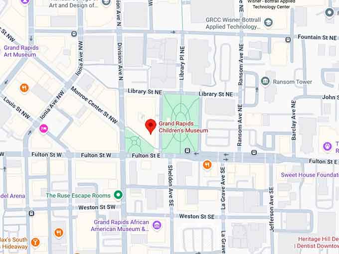 16. grand rapids children's museum map