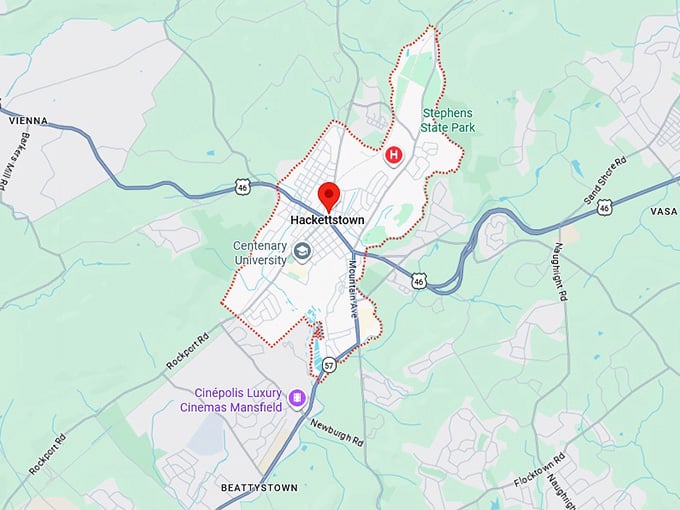 16. hackettstown map