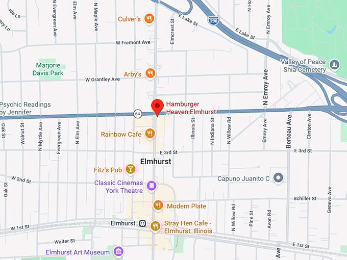 16. hamburger heaven elmhurst map