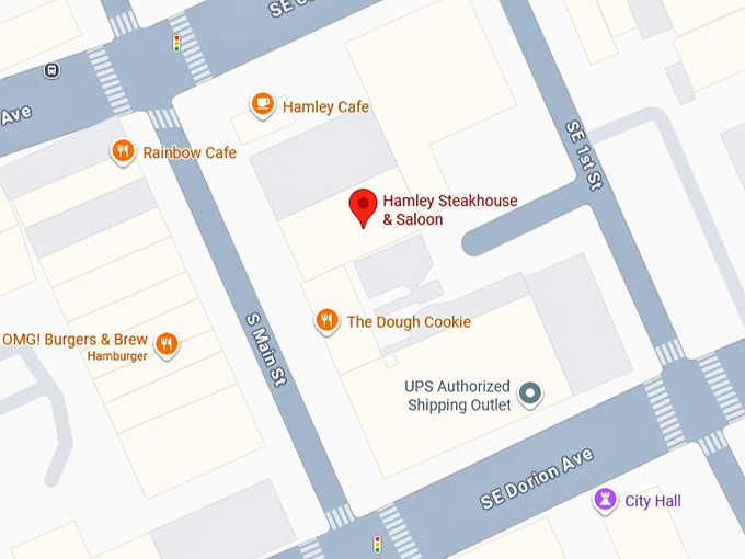 16. hamley steakhouse & saloon's map