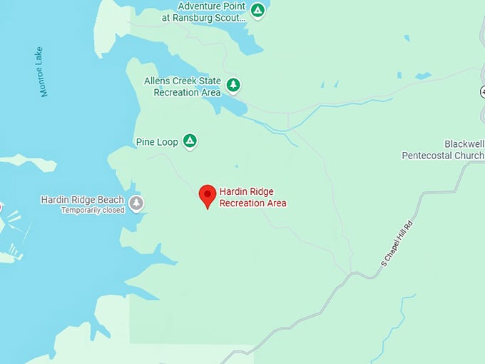 16. hardin ridge recreation area map