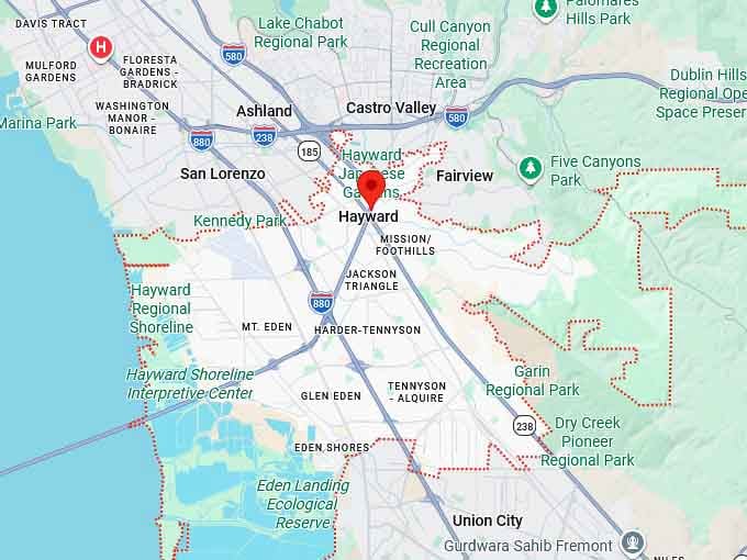 16. hayward map