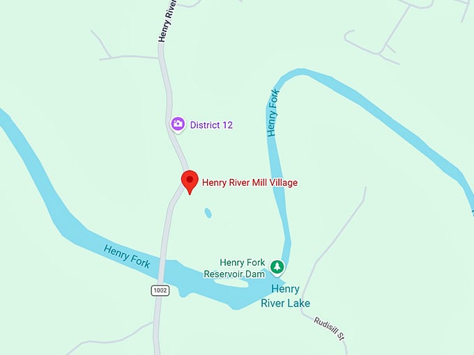 16. henry river mill village map
