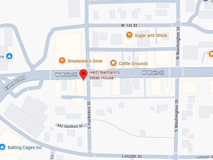 16. herb niemann's steak house map