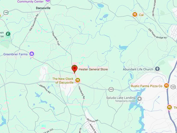 16. hester general store map