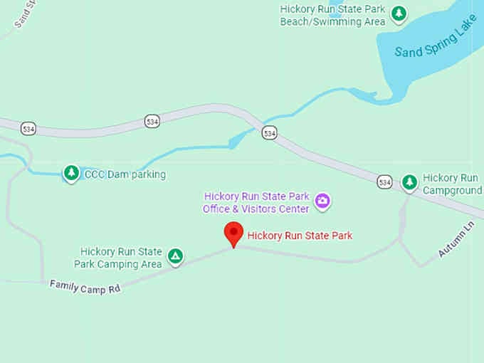 16. hickory run state park map