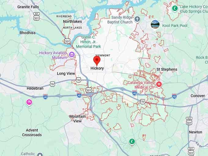 16. hickory map