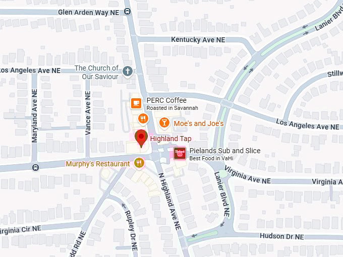 16. highland tap map