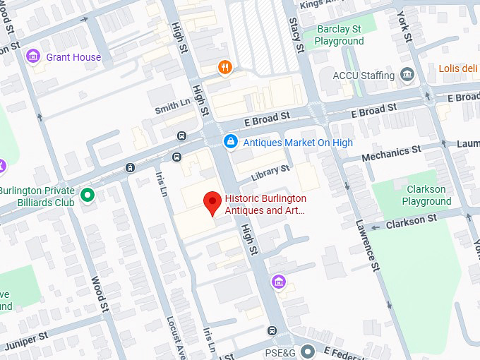 16. historic burlington antiques and art emporium map