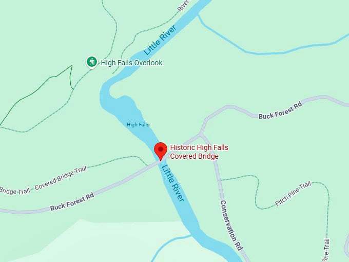 16. historic high falls covered bridge map
