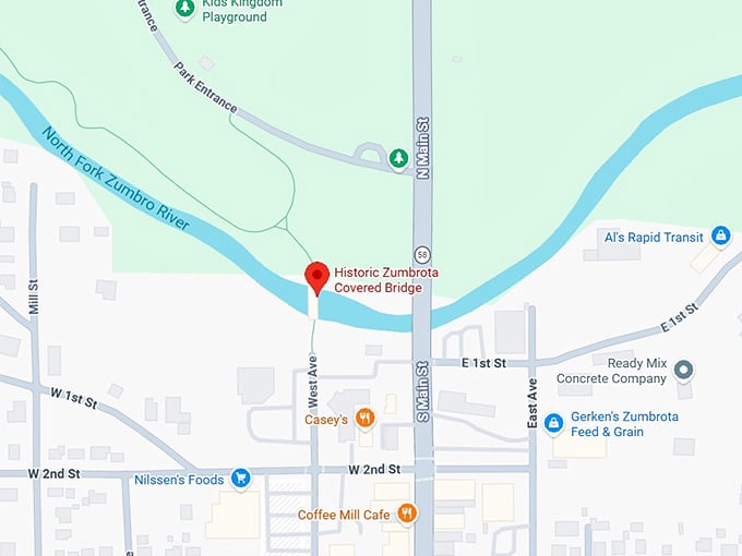 16. historic zumbrota covered bridge map