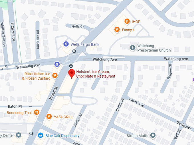 16. holsten's ice cream, chocolate & restaurant map