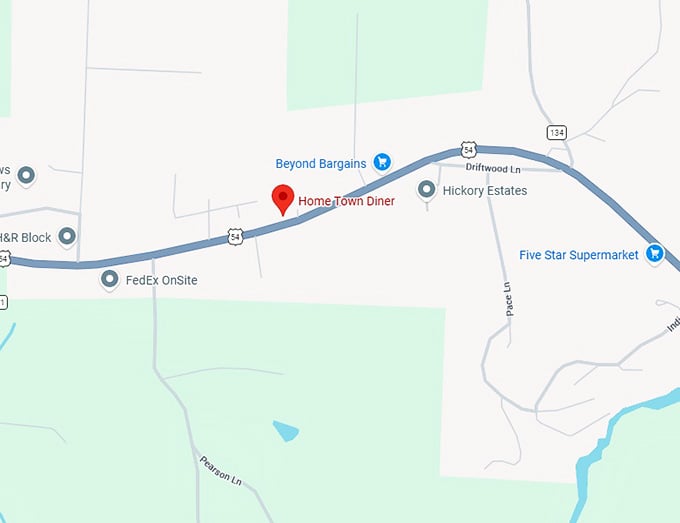16. home town diner map