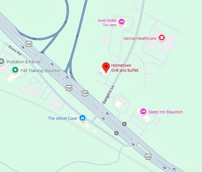 16. hometown grill and buffet map