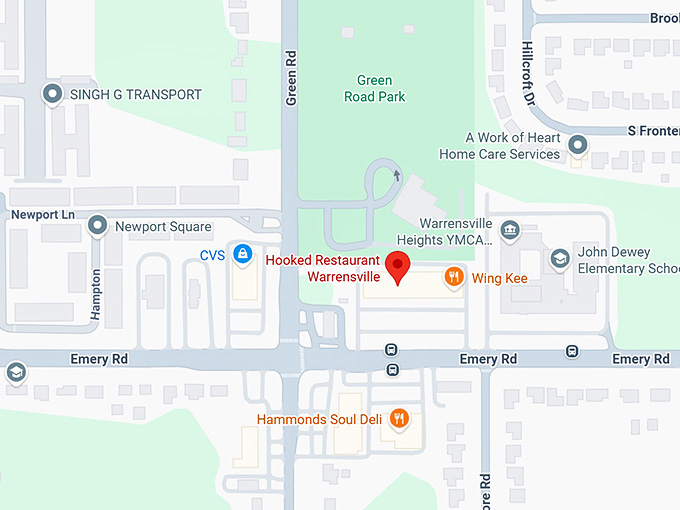 16. hooked restaurant warrensville map