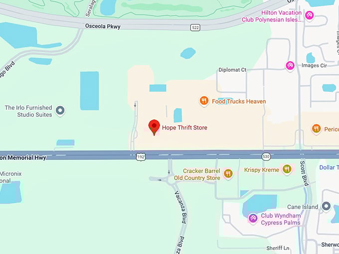 16. hope thrift store map
