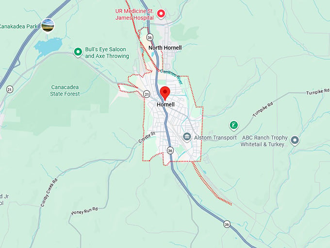16. hornell map
