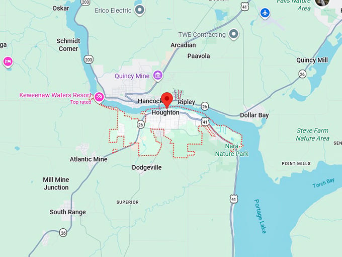 16. houghton map