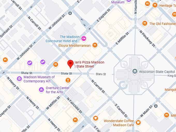 16. ian’s pizza madison state street map