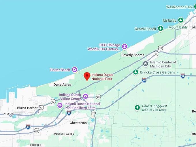 16. indiana dunes national park map