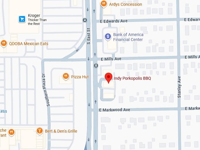 16. indy porkopolis bbq's map
